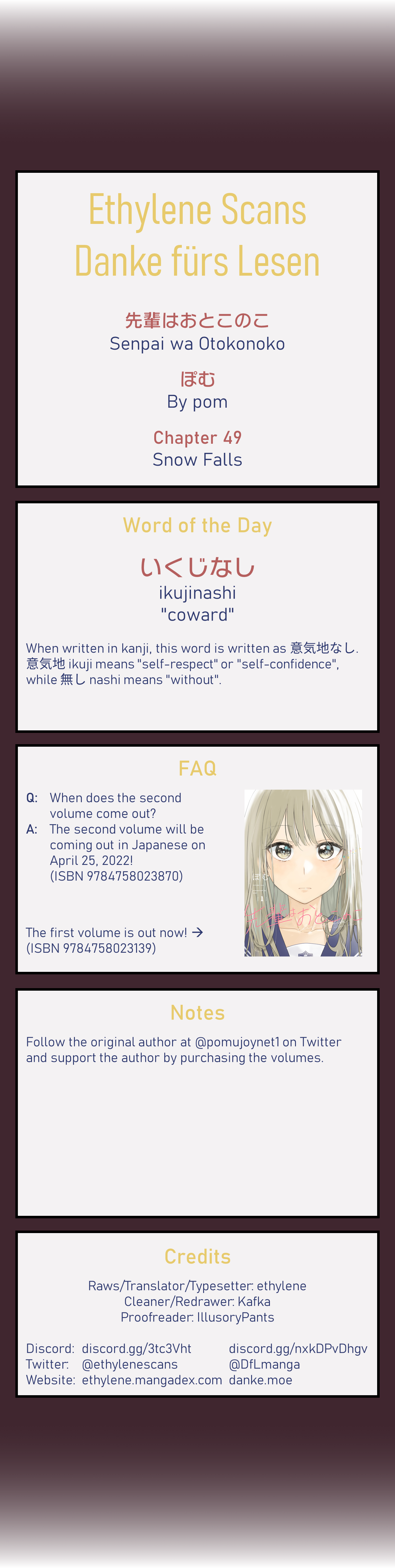 My Crossdressing Senpai | Chapter 49 | Danke fürs Lesen