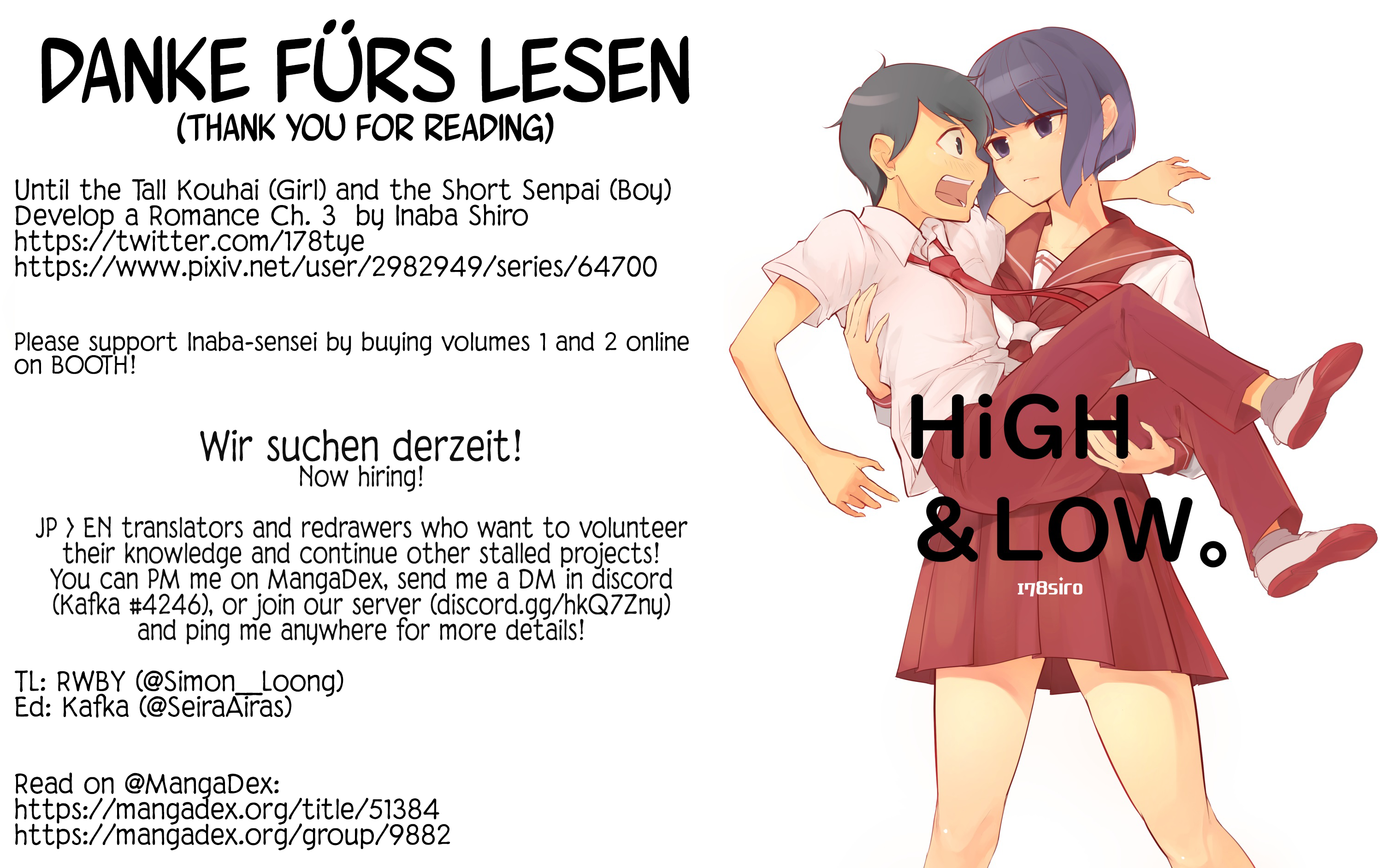 HiGH & LOW | Chapter 3 | Danke fürs Lesen